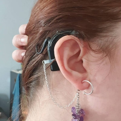 Silver Heart Earrings for Loop Earplugs, Sensory Earrings, Stud Ear ...