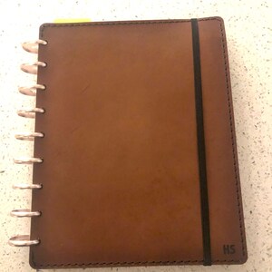 Discbound Leather Planner Cover Personalized Planner Cover | Etsy