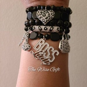 1 CZ Pave Boss Lady Charm Queen Charm Bracelet Charm - Etsy