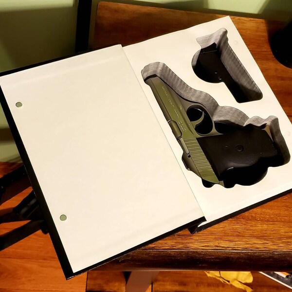 Custom Bible Book Safe for Compact Guns - S&W, Taurus, Ruger, Glock ...