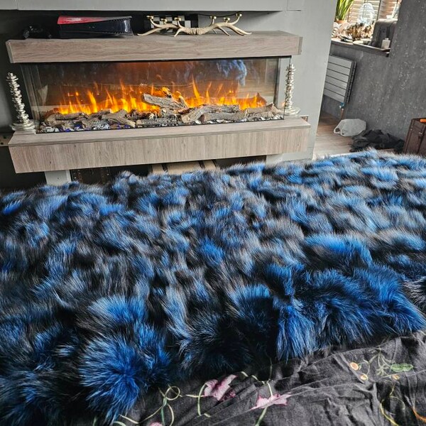 Luxury Real Capuccino Fox Fur Throw Blanket - Etsy