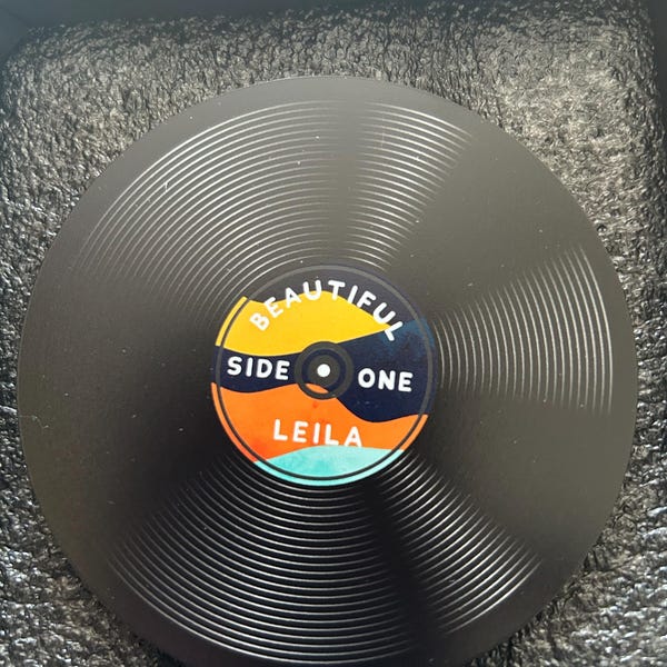 Personalised Vinyl Record Coaster Round Printed Acrylic Drinks Coaster ...