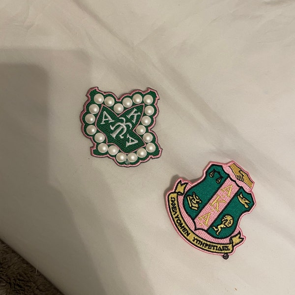 AKA Shield Patch, Patches, 1908, Pink and Green Patch, One Patch per ...