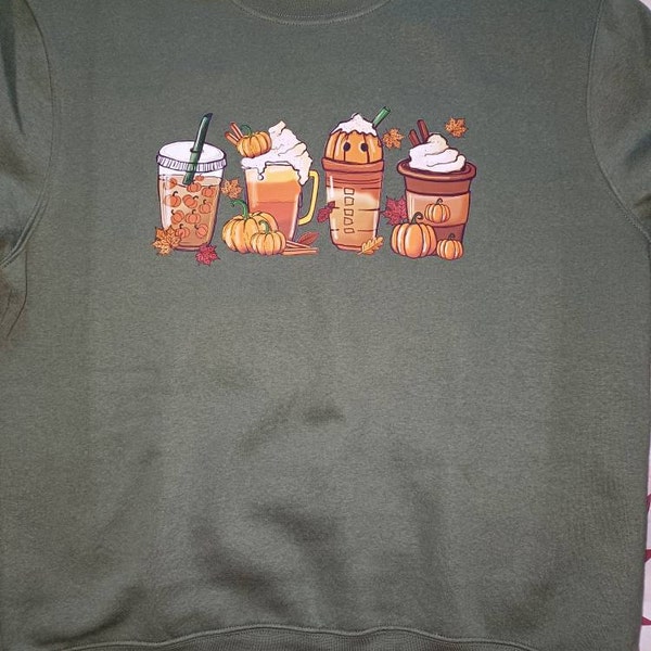 Fall Coffee Sweater, Cute Fall Sweatshirt, Coffee Lover Shirt ...