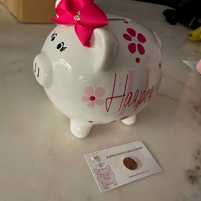 Personalized Flower Piggy Banks for Girls, Banks for Girls, Girl Bank ...