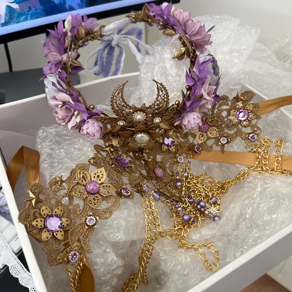 Aries Crown Zodiac Signs Celestial Headband Festival Fashion Gold Horns ...