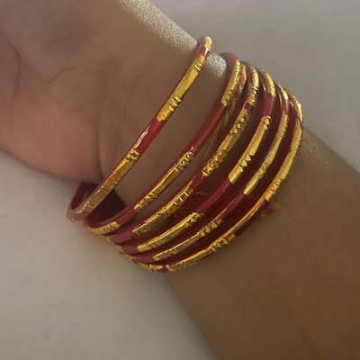 Traditional Glass Bangles / Half Dozen Bangles / Baby Shower ...