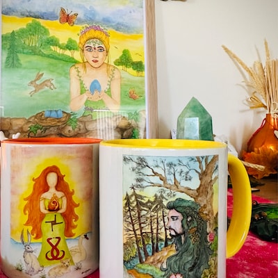 Goddess Brigid A5 Print From Original Watercolour Painting, Hare Swan ...