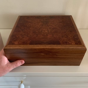 Hand Crafted Walnut and Carpathian Elm Burl Box - Etsy