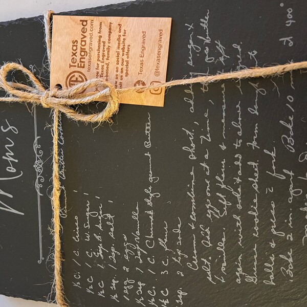 Personalized Slate Recipe Cutting Board, Custom Slate Sign for Mom ...