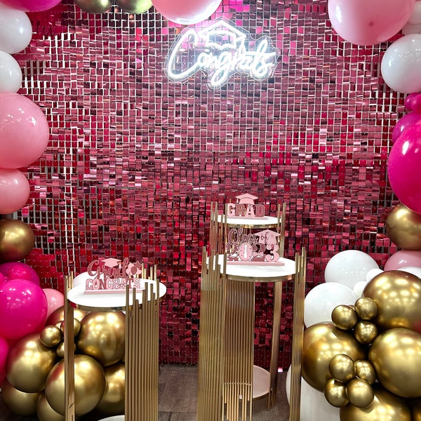 Set of 3 Pcs Plinths- Gold Round Metal Plinths Wedding Backdrop Stand ...