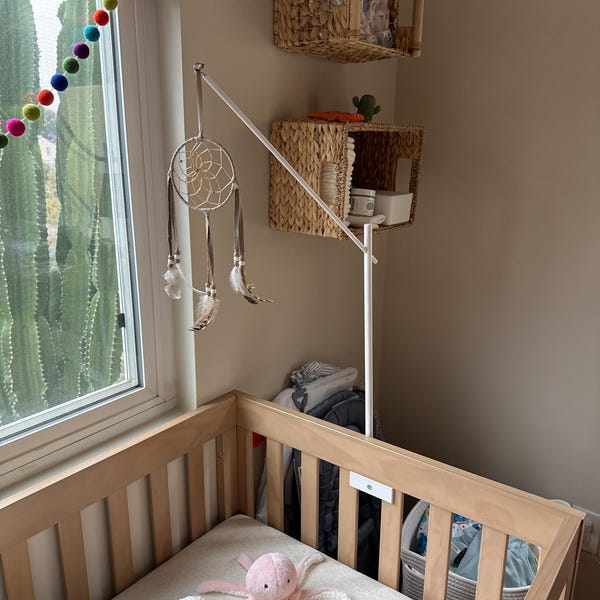 Forest Baby Mobile, Mountains and Trees Crib Mobile, Green Floral Baby ...