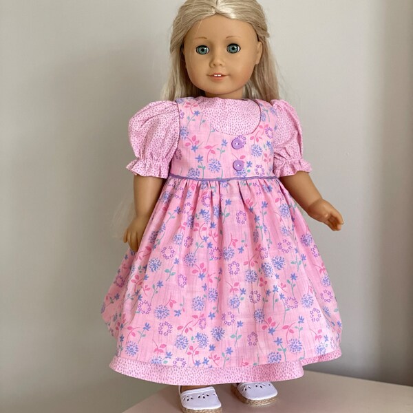 18 Doll Clothes Pretty Summer Floral 50s Style Dress Fits American Girl Rebecca Nanea Molly