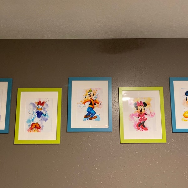 Set 6 DISNEY PRINTABLE ART, Disney Print, Disney Poster Disney Wall ...