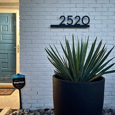 Modern House Numbers Black Acrylic Contemporary Home Address Underline ...