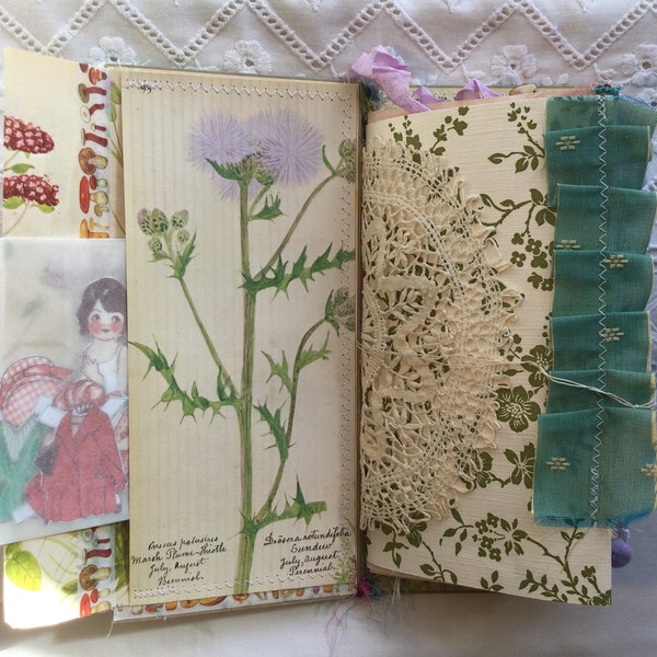 Christmas Junk Journal Inserts Collage Tags Bookmark Santa Christmas ...