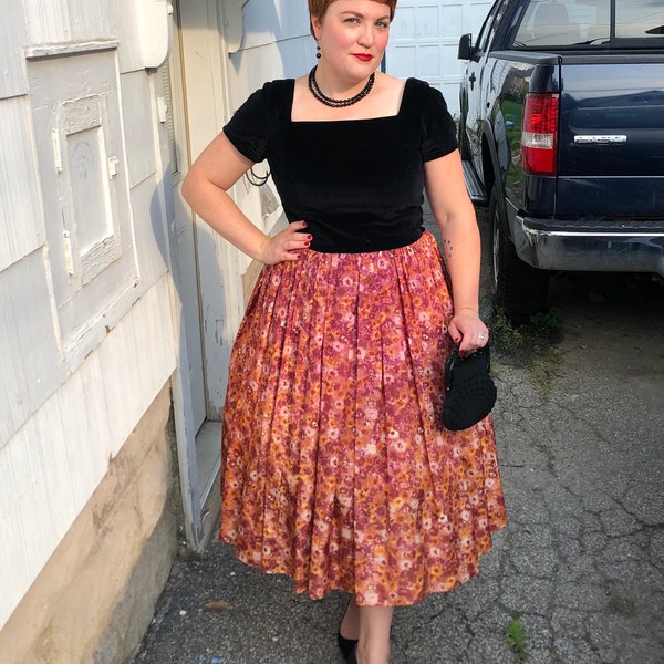 1960s W:26 Vintage Preppy 60s Plaid Vest Pencil Skirt 2 PC Set Mid ...
