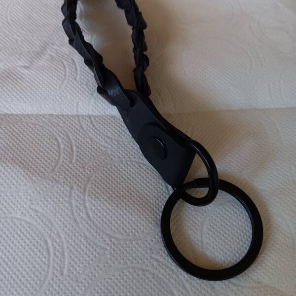 Keychain, Leather Braided Key Chains, Handcrafted Full Grain Leather ...
