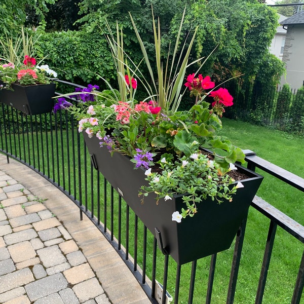Deck Railing Planter Brackets Custom, Flower Box Holder, Rail Planter ...