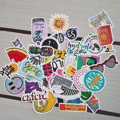 50 Mixed Colors Sticker Lot Book Fun Pack Laptop Decals - Etsy