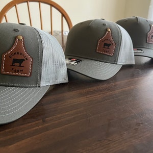 Customizable Cow Tag Hat Adult Cattle Tag Cap Richardson - Etsy