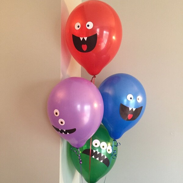 Monster Balloon Faces - Etsy