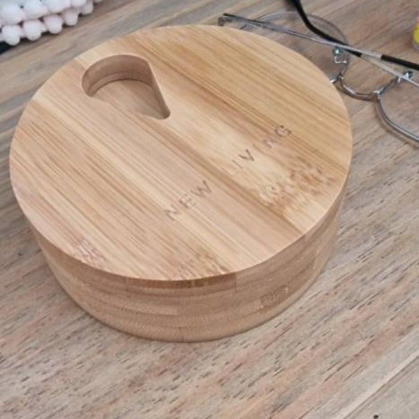 Bamboo Pill Box, Eco Pill Organiser, 11x11x3cm 7 Day Pill Box, Tablet ...