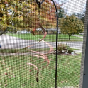 20 Hanging Pounded Copper Kinetic Wind Sculpture Double Helix - Etsy