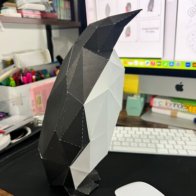 Red Bull Papercraft Template, Abstract Low Poly 3D Origami, Home Decor ...