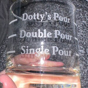 Custom Pour Line Whiskey Glass. Funny Whiskey Glass. Single Pour Double ...