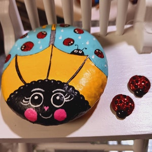 Painted Pickle Rock Pair, Funny Pickles Stone, Pebble Painting, Sealed ...