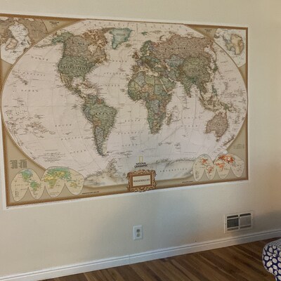National Geographic Executive World Map Wall Mural Giant Removable ...