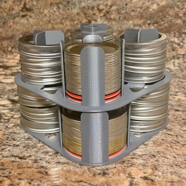 Stackable Canning Jar Lid & Ring Organizers - Etsy