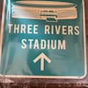 Three Rivers Stadium Direction Sign, Previous Home of the Pittsburgh ...