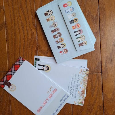 Set of 14 Assorted Saint Note Cards and Saint Patterned Envelopes ...