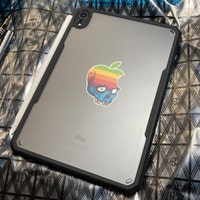 Hackintosh Apple Skull Logo Custom Mash Up MacBook iPhone Laser Printed ...