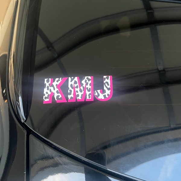 Leopard Print Monogram, Monogram Car Decal, Monogram for Phone, Laptop ...