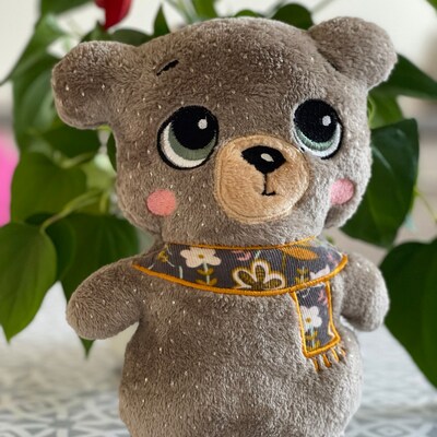 Teddy Bear Stuffie ITH Embroidery , Machine Pattern, ITH Bear Stuffie ...