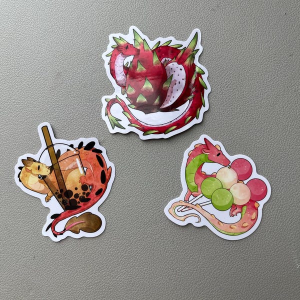 Boba Dragon Acrylic Keychain - Etsy