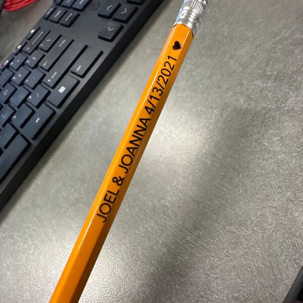 Personalized #2 Pencils - Engraved Custom Message Pencils With Rubber ...
