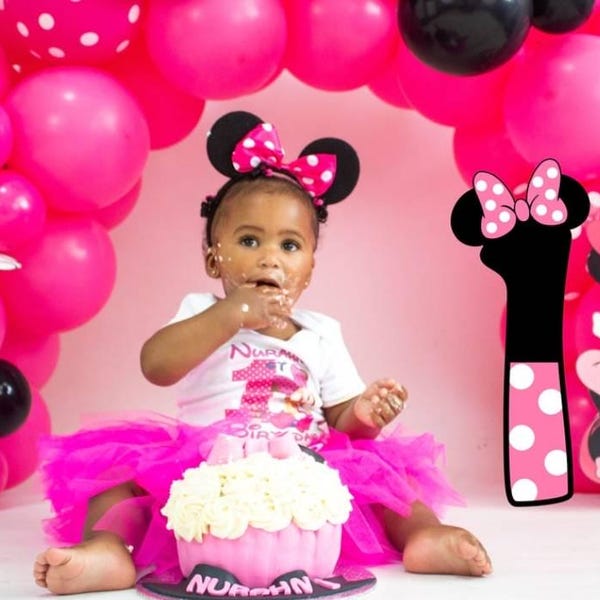 Minnie Mouse Numbers SVG PNG: Pink Birthday Clipart (digital Download ...