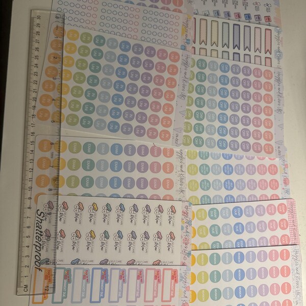 Vitamins Planner Sticker Pastel Colours to Do Planner Stickers Labels ...