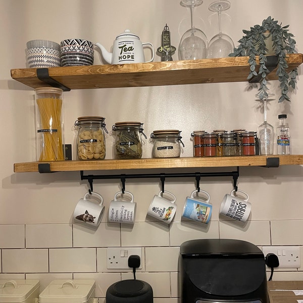 Hanging Rail for Cups/utensils/mug Available in 60/80cm to Fit Under ...