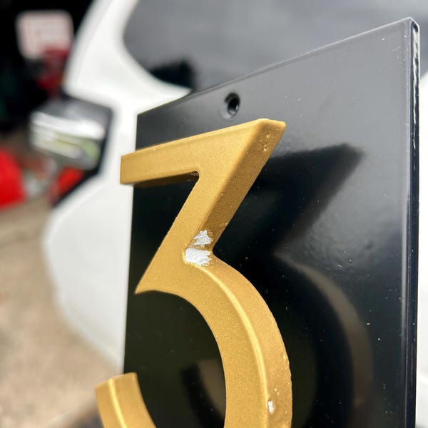 10 Inch Modern House Numbers & Letters, Floating or Flush, Durable ...