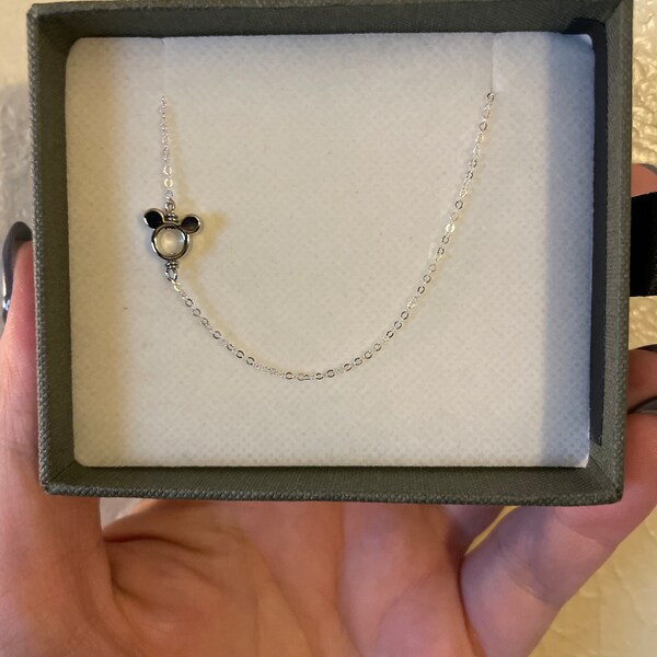 Sideways Mickey Mouse Necklace / Small Mickey Mouse Necklace - Etsy