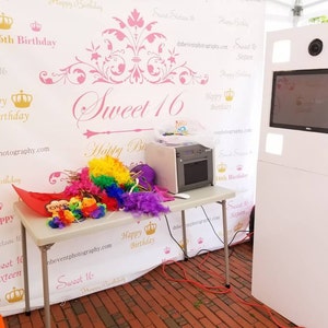 Sweet 16 Backdrop, Event Step and Repeat Backdrop, Birthday Photo ...
