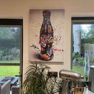 Iconic Coca-cola Coke Graffiti Printed Box Framed Canvas Wall Art or ...
