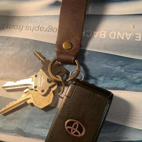 Personalized Leather Keychain, Custom Keychain for Men, Leather ...