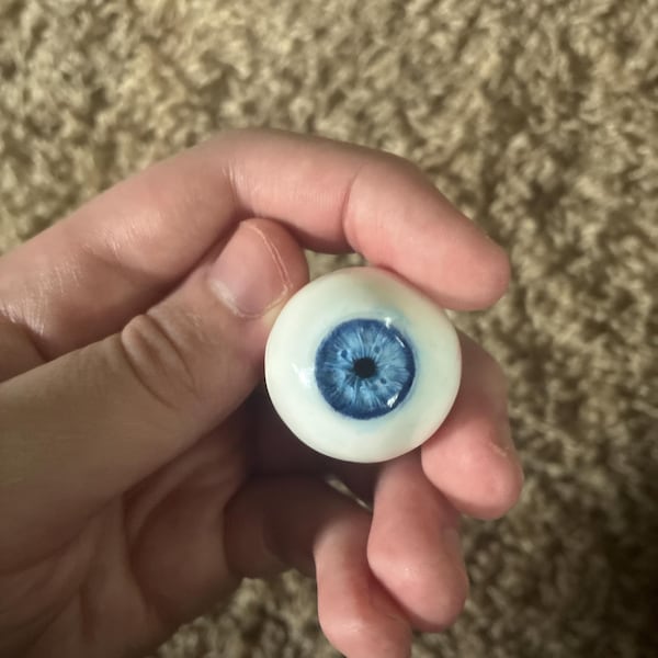 Complete Round Polymer Eye, Acrylic Doll Eye, Blue Eye Ball, Realistic ...