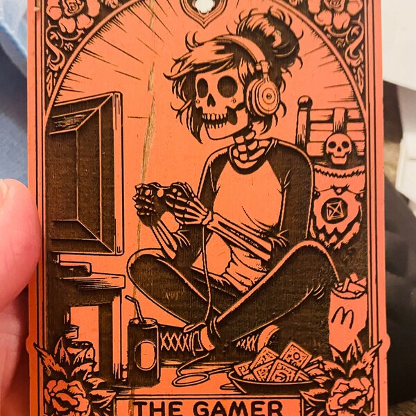 The Gamer Tarot Card SVG PNG, Skeleton Sublimation Design, Witchy ...